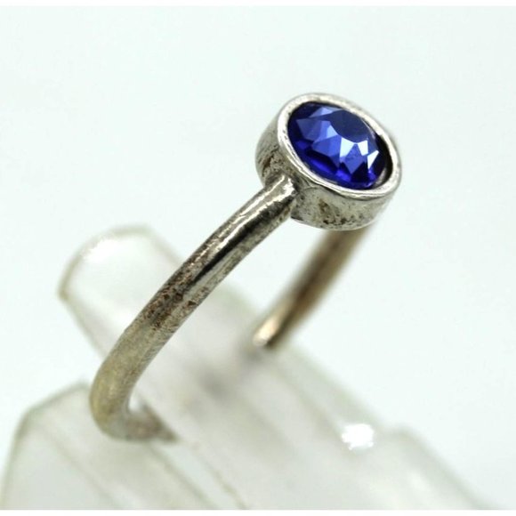 Alex and Ani | Jewelry | 925 Sterling Alex Ani Wisdom Ring Faceted Blue ...